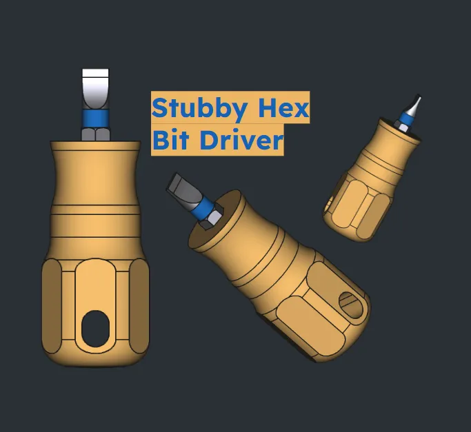 Stubby Hex Bit Driver by Rasmus Additive - MakerWorld