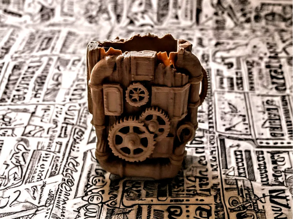 Steampunk pencil holder by Pikselowe Formy 3D MakerWorld: Download Free ...