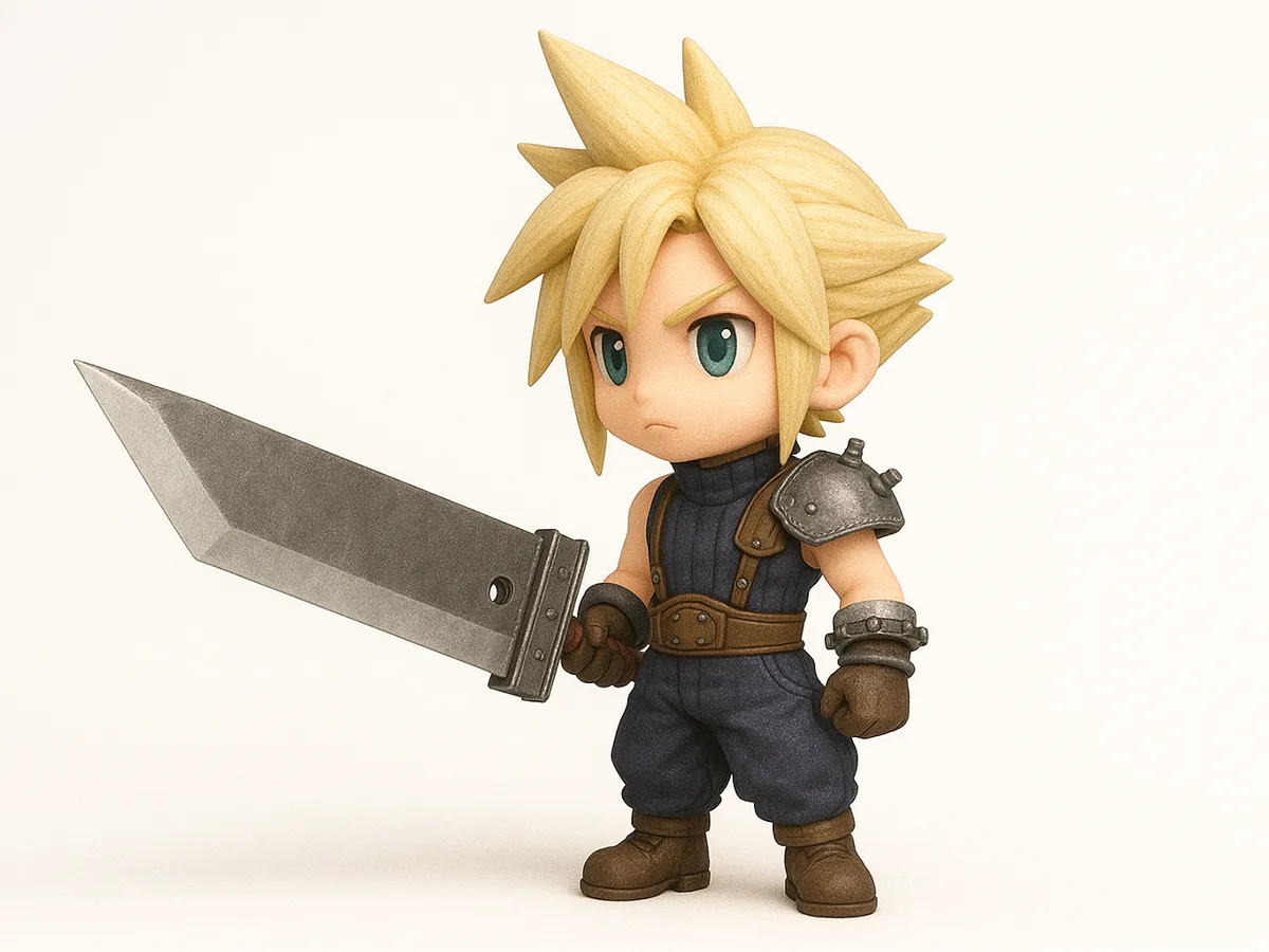 Cloud Chibi - Final Fantasy 7 by 3Dmotion MakerWorld: Download Free 3D ...