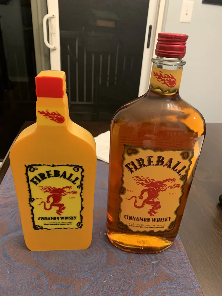 Fireball Cinnamon Whisky Lightbox - Free 3D Print Model - MakerWorld