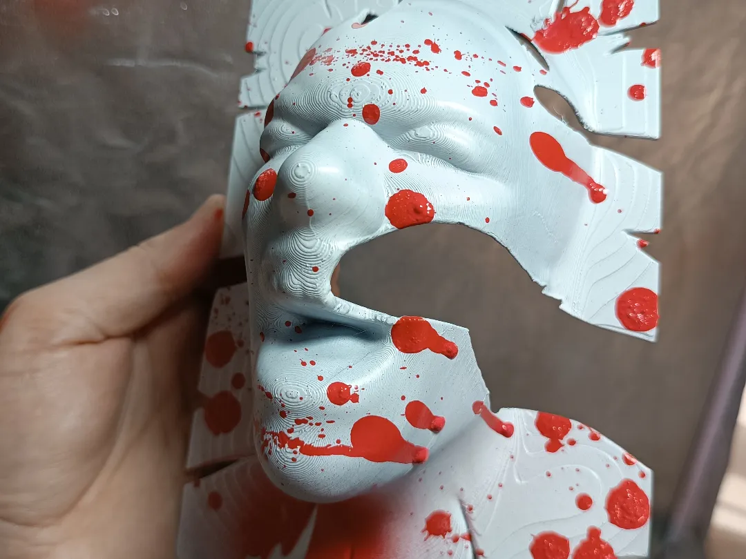 screaming ghost face (veil over face) - Free 3D Print Model - MakerWorld
