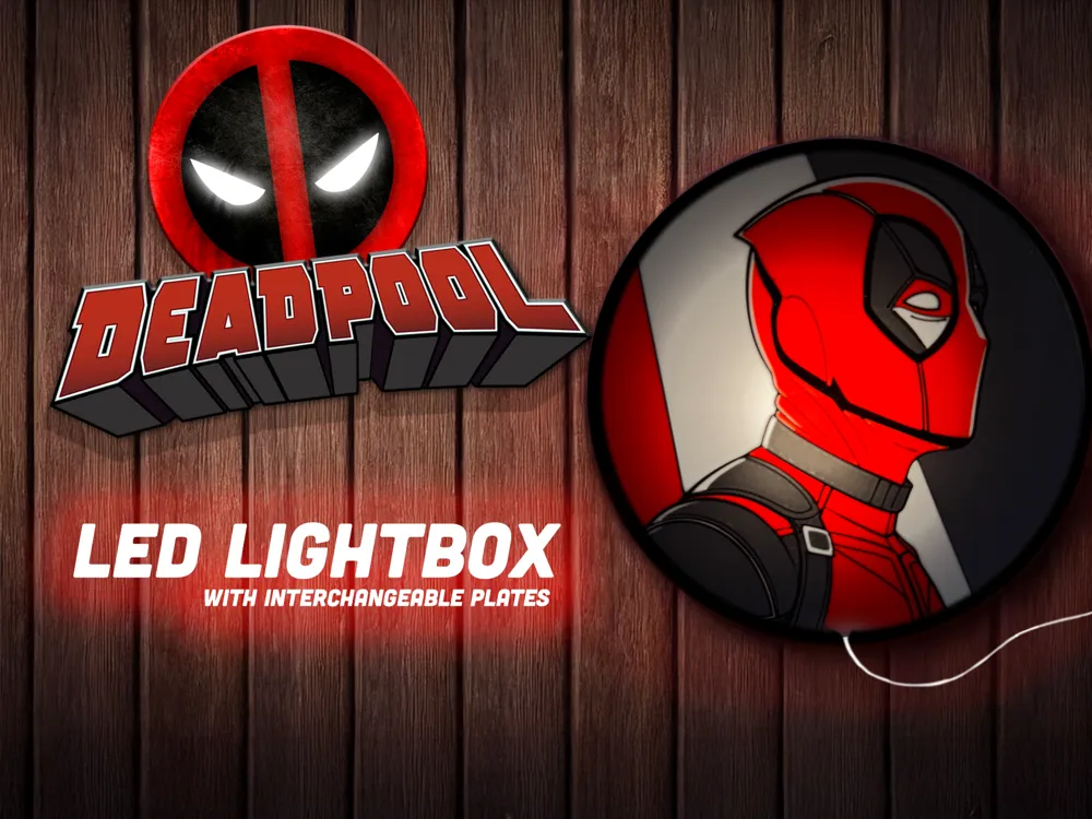 Deadpool Marvel - Bambu Light box/wall art - Quick by SG3D MakerWorld ...