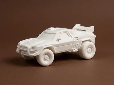 Futuristic Rally Car Mini Model - Free 3D Print Model - MakerWorld