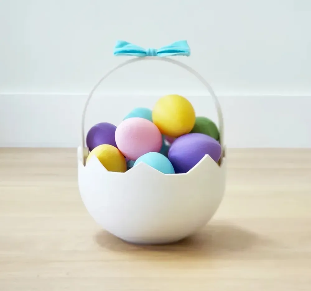 Easter Basket - Eggs included - Free 3D Print Model - MakerWorld