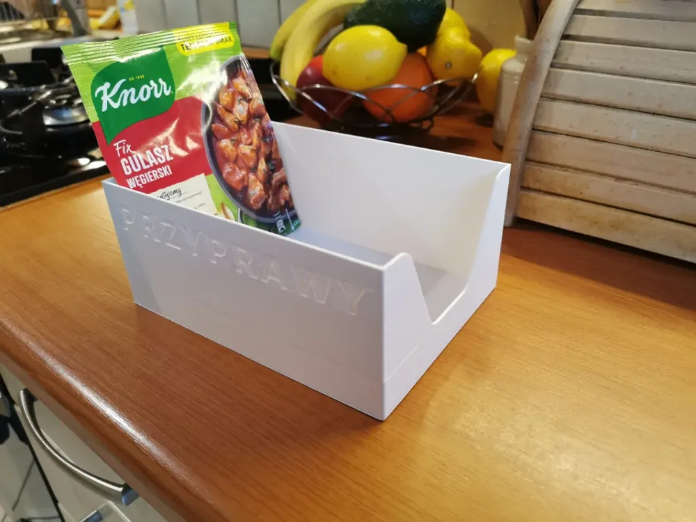 Baking Spice Box. Kitchen Packet Organizer. - Free 3D Print Model ...
