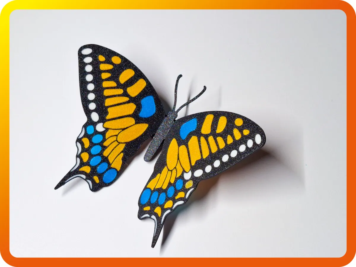 Farfalla multicolore - Modello di stampa 3D gratuito - MakerWorld