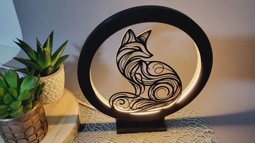 Fox Ring Lamp LED Desk Lamp by Maggi - MakerWorld