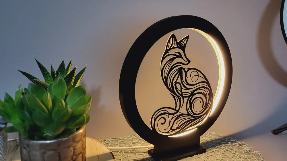 Fox Ring Lamp LED Desk Lamp by Maggi - MakerWorld