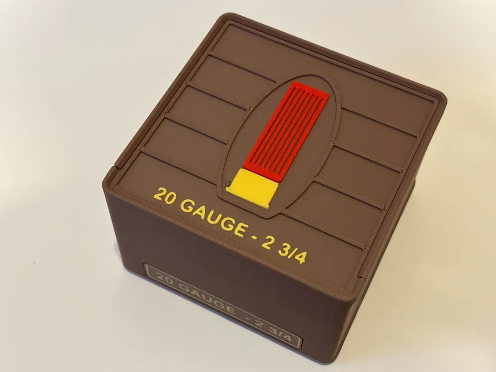 Ammo Storage Box 20 Gauge 2-3/4 (2.75) 25 Shells - Free 3D Print Model ...
