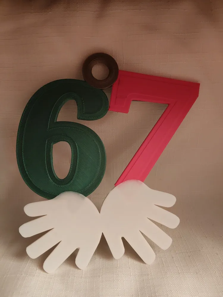 6 7 hype chain logo - Free 3D Print Model - MakerWorld