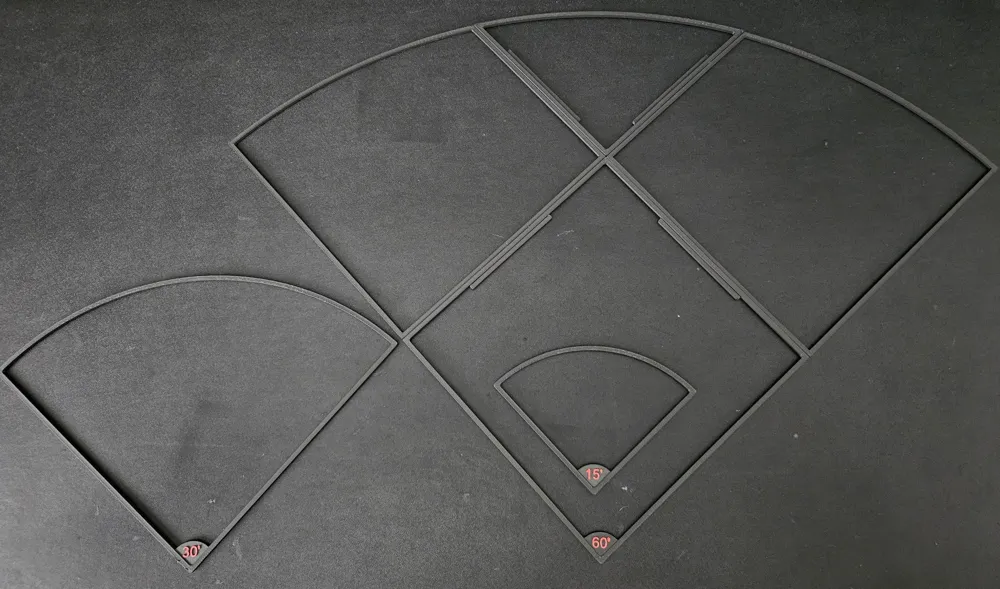 DnD 90° 60ft 30ft & 15ft Cone Spell Templates by MJ925 MakerWorld ...