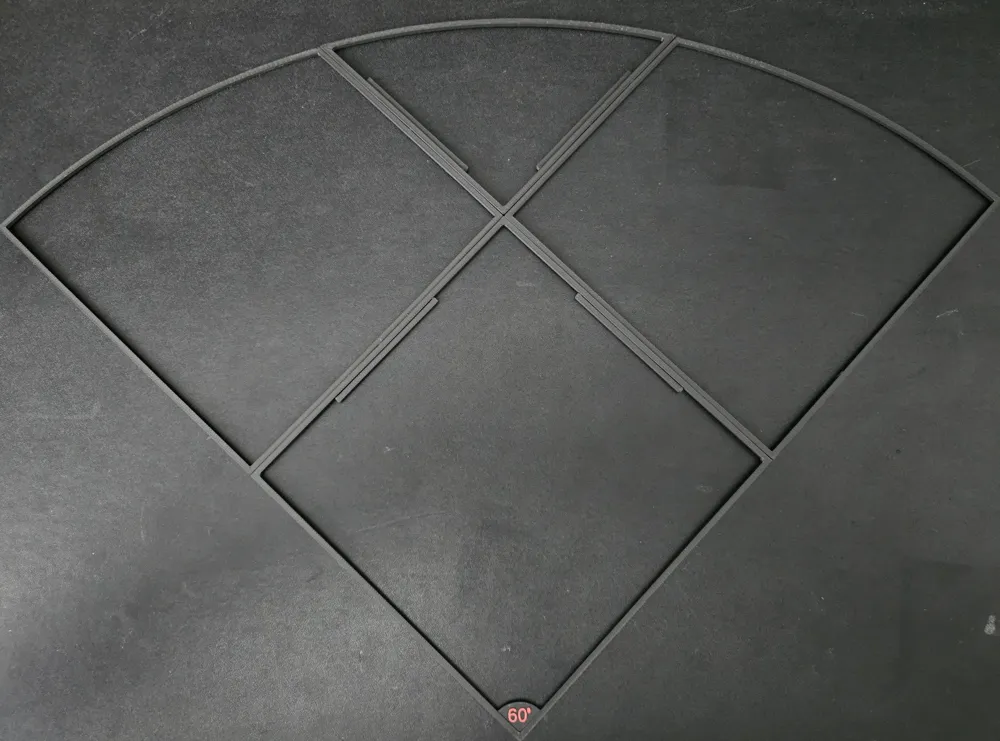 DnD 90° 60ft 30ft & 15ft Cone Spell Templates - Free 3D Print Model ...