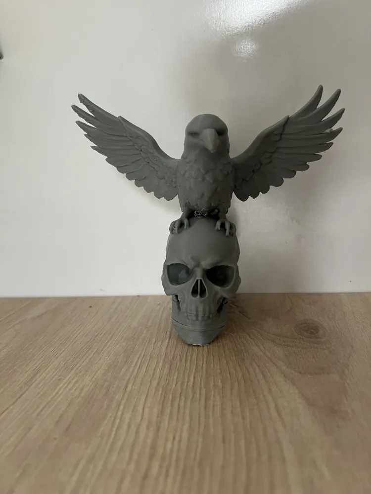 skull and raven angel of death - Free 3D Print Model - MakerWorld