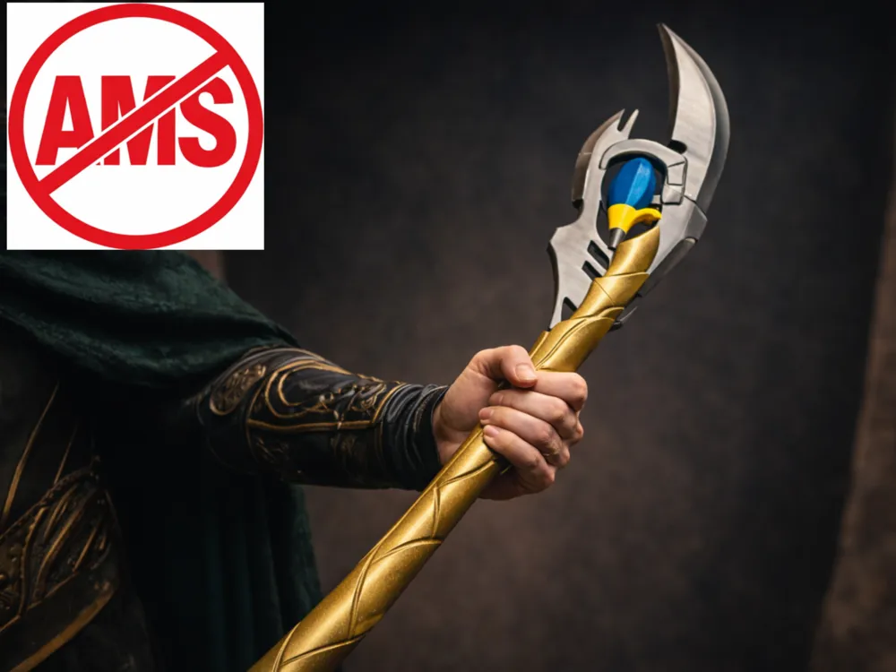 Loki Scepter – Multicolor Printable Prop (No AMS) - Free 3D Print Model ...