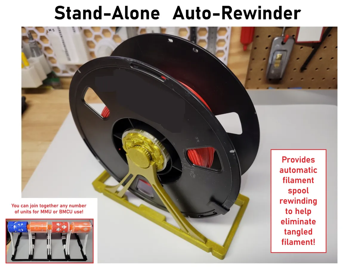 Stand-Alone Auto-Rewinder - Free 3D Print Model - MakerWorld