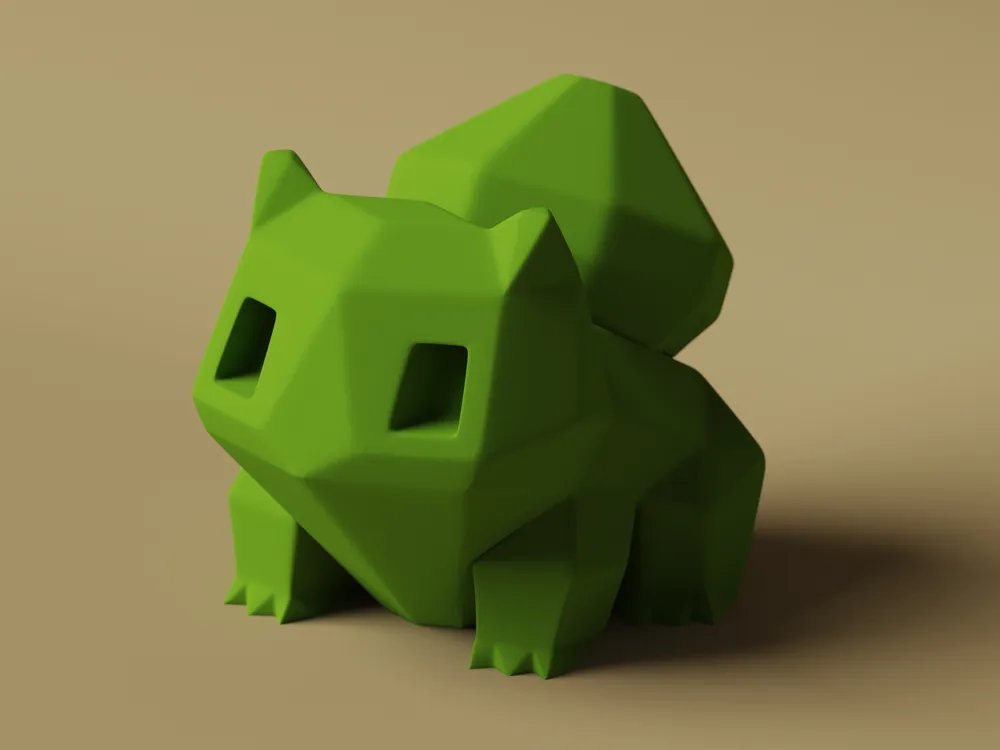 Low-Poly Bulbasaur - Remastered by flowalistik MakerWorld: Download ...
