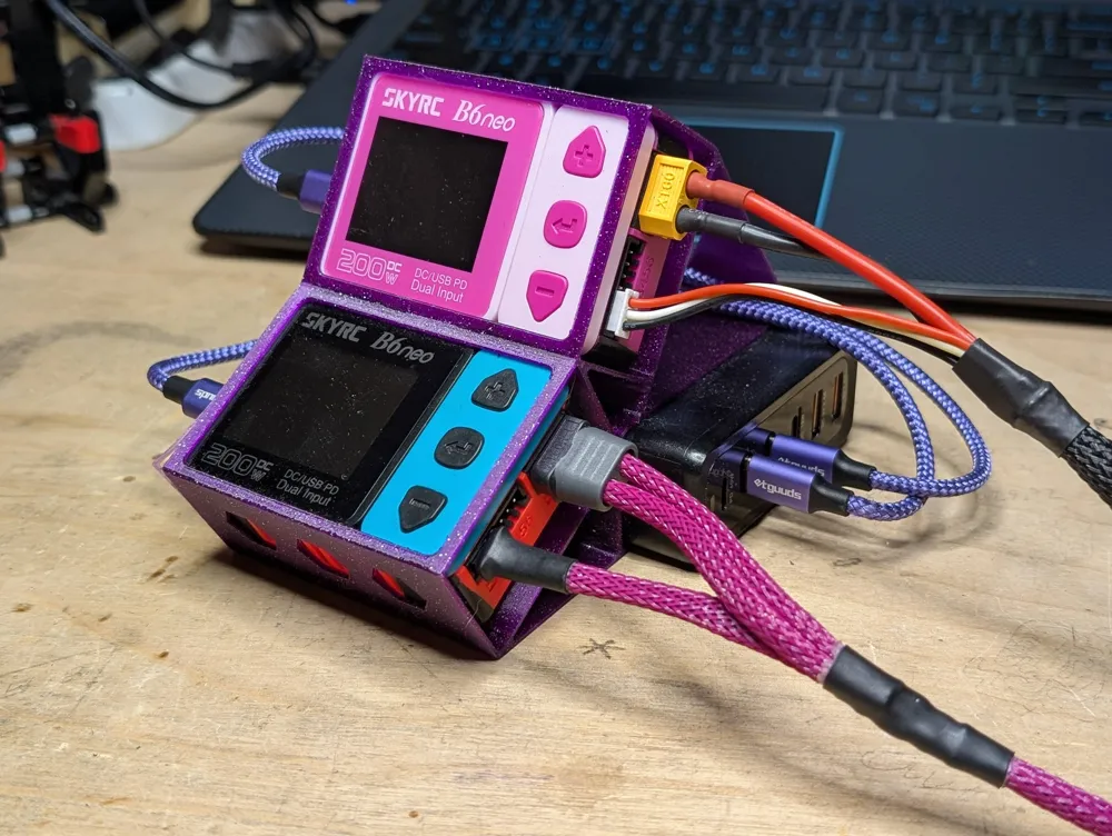 OBRC Dual Charger Mount for SkyRC B6 Neo - Free 3D Print Model - MakerWorld