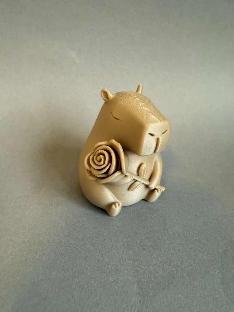 Loving Capybara with Rose - Valentine's Statue - Free 3D Print Model ...