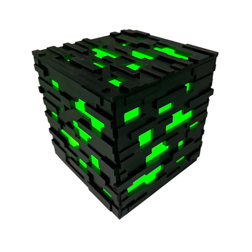 Minecraft Pixel Design Cube Lamp - Free 3D Print Model - MakerWorld