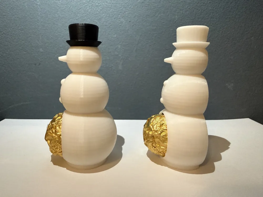 Ferrero Rocher Snowman - Free 3D Print Model - MakerWorld