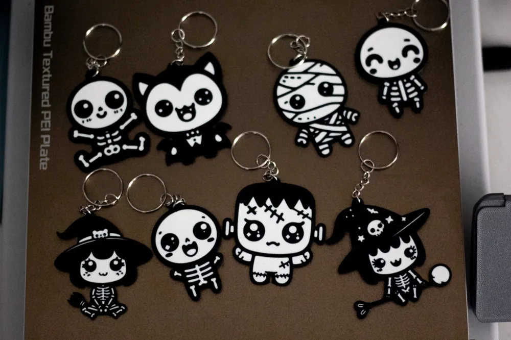 Halloween Keychain Set by makerhek MakerWorld: Download Free 3D Models