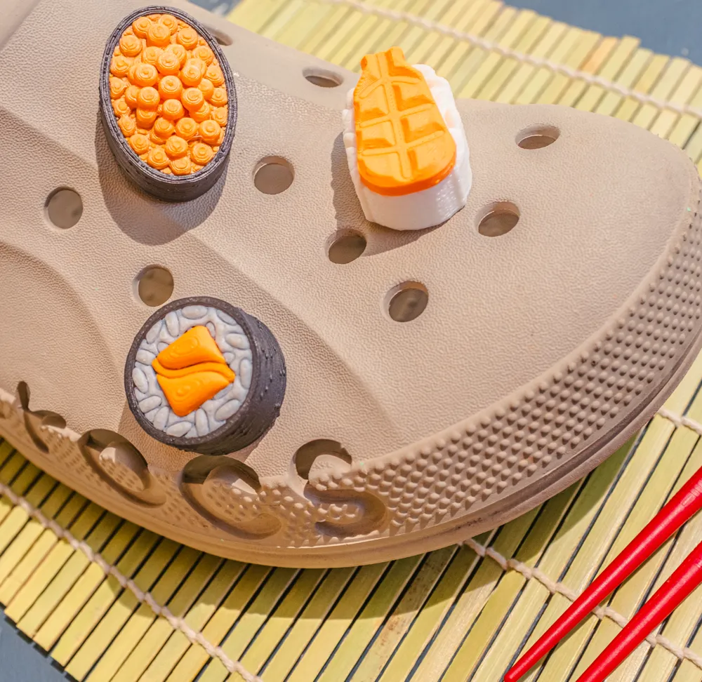 Shoeshi sushi shoe charms by traskb MakerWorld: Download Free 3D Models
