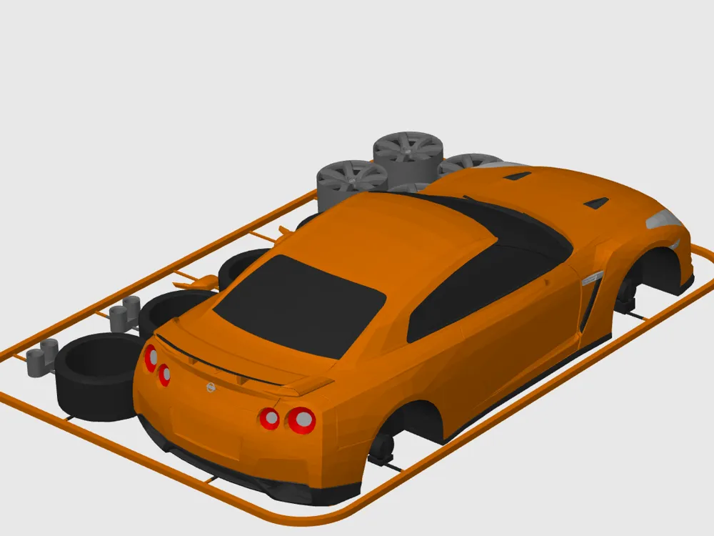 Nissan GT-R R35 Kit Card (1:24 scale) Remixed by The Kit Card Guy ...