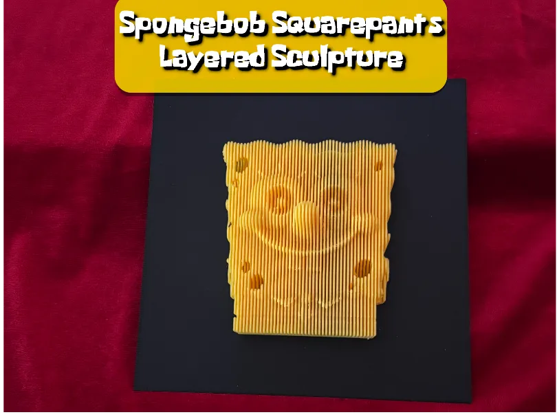 Spongebob Squarepants Layered Sculpture by Sean Ryle - MakerWorld