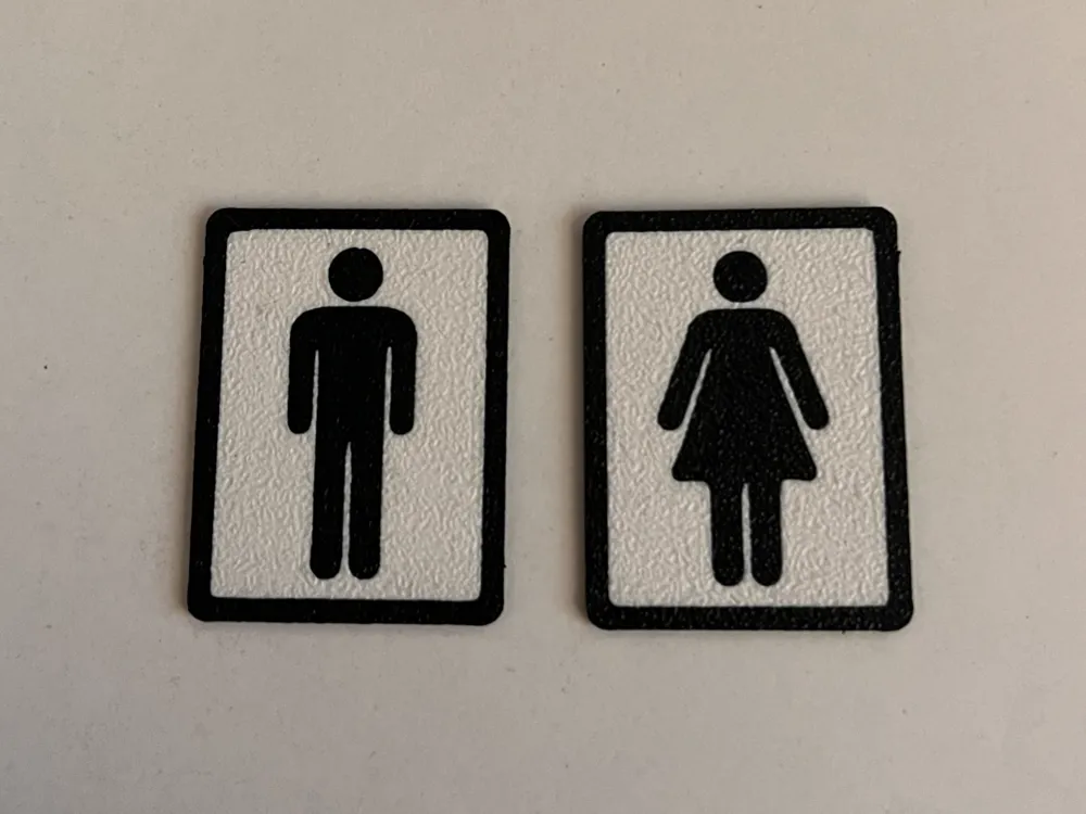 Toilet Signs - Free 3D Print Model - MakerWorld