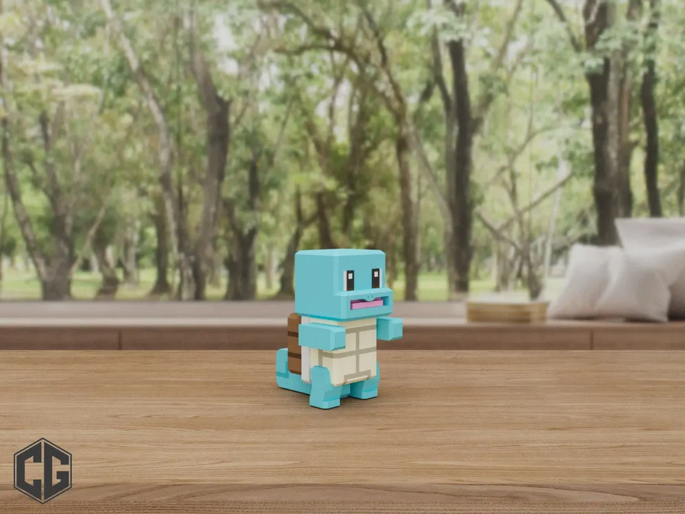 Squirtle Pokemon Voxel Multipart by CG3D MakerWorld: Download Free 3D ...