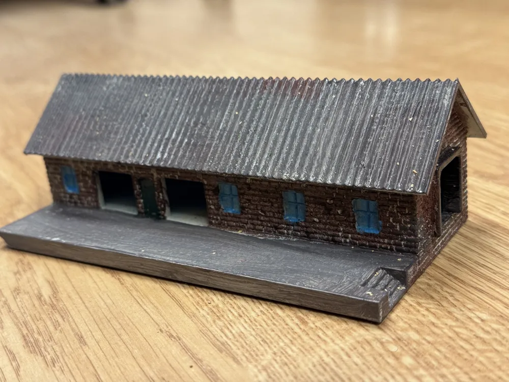 Güterverladehaus für Modelleisenbahn, N-Spur – Kostenloses 3D ...