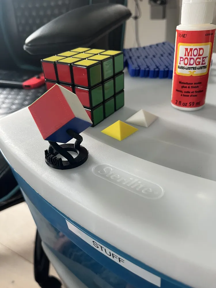 1 by 1 Rubik's Cube Stickerless design by Santo_Designs7 MakerWorld ...