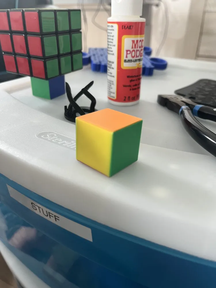 1 by 1 Rubik's Cube Stickerless design by Santo_Designs7 MakerWorld ...