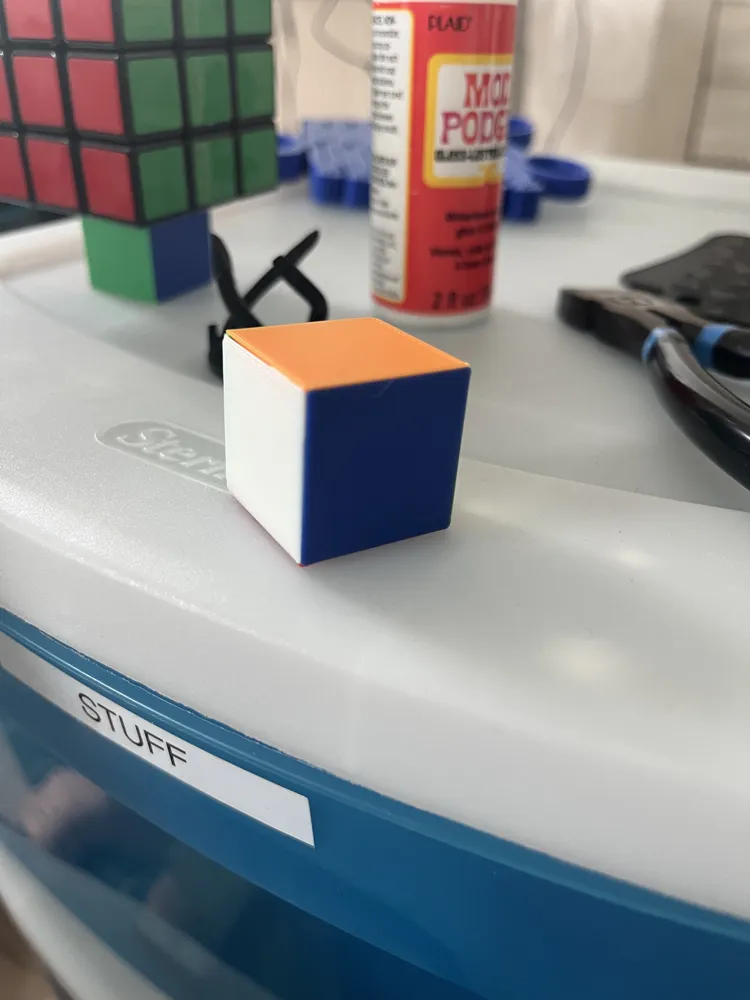 1 by 1 Rubik's Cube Stickerless design by Santo_Designs7 MakerWorld ...