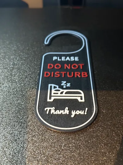 Do not disturb sleeping Door sign by Buzzzz - MakerWorld