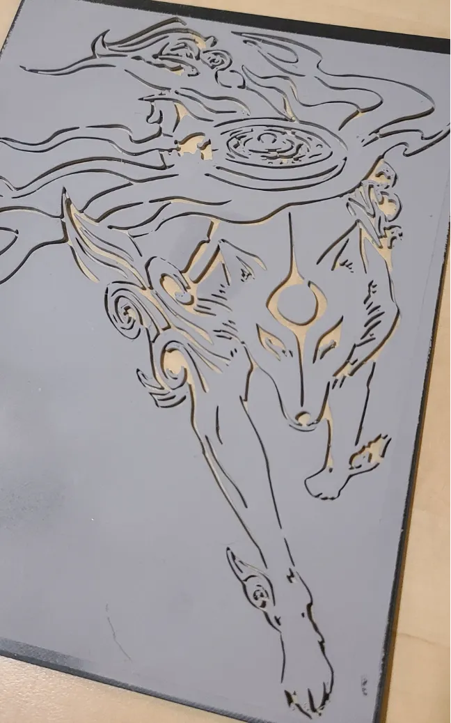 Okami stencil by The_toiletking MakerWorld: Download Free 3D Models
