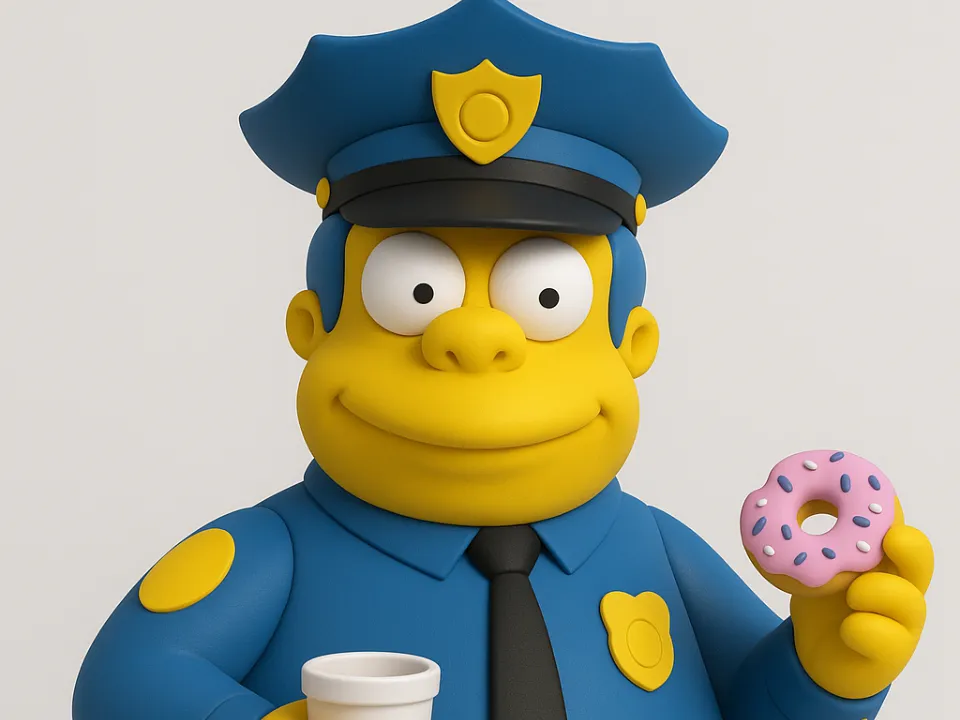 Chief Wiggum - Simpsons Style Figure - Free 3D Print Model - MakerWorld