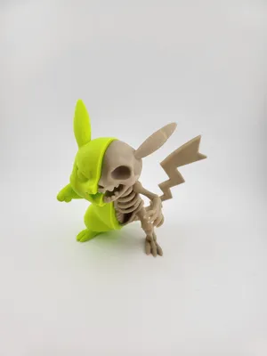 Pikachu pokemon Skeleton action Figure halloween - Free 3D Print Model ...