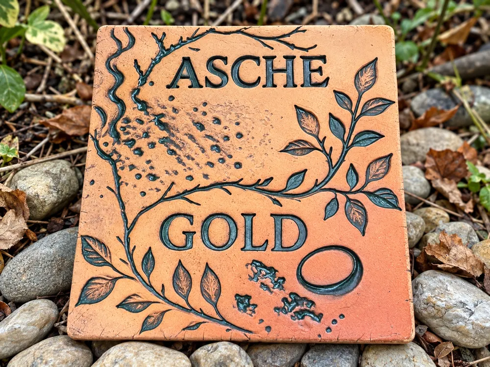 GOLD & ASCHE – Ceramic Tile Relief Stamp - Free 3D Print Model - MakerWorld