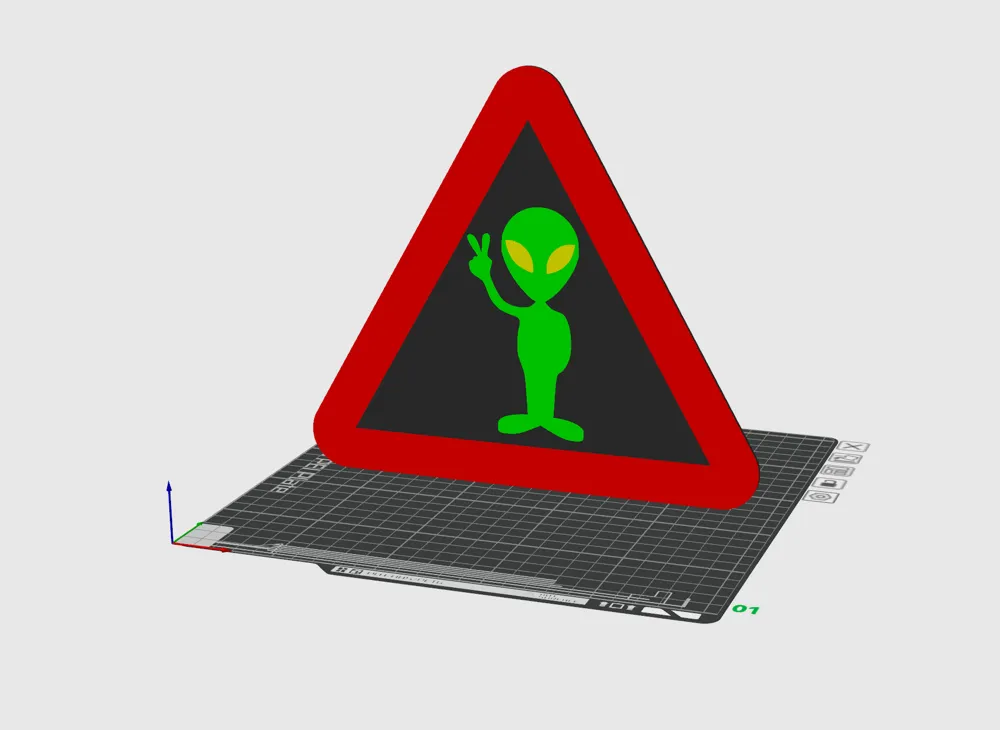 Warning Sign Alien in Peace / Alien in Frieden by Player Number 7 ...