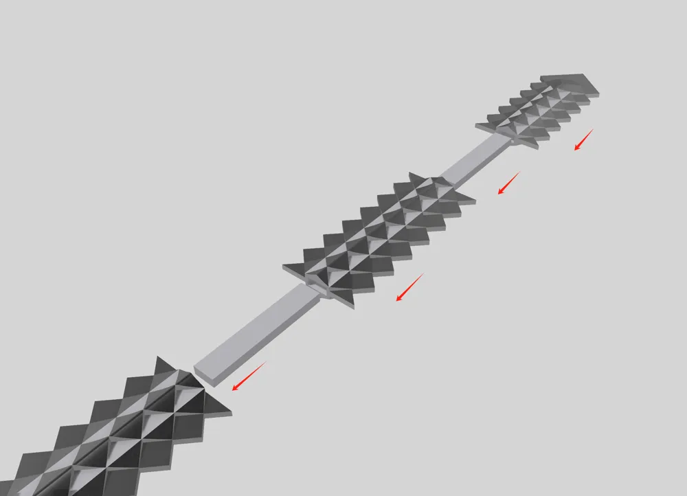 Minecraft Movie Diamond Sword by Kass 3D MakerWorld: Download Free 3D ...