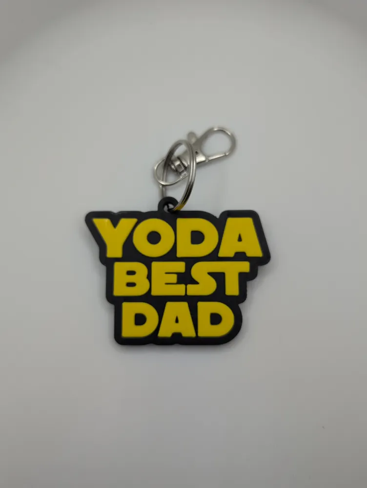 Yoda Best Dad & Yoda Best Dad Ever Keychains - Free 3D Print Model ...