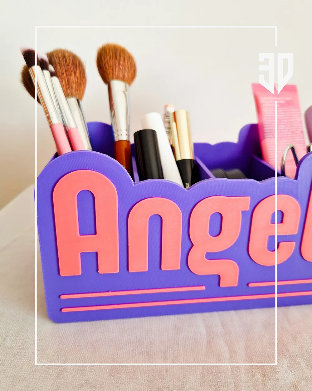 Personalized pen holder with name Angela - Free 3D Print Model - MakerWorld