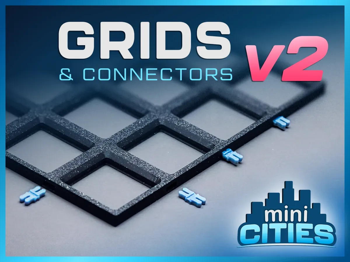 miniCITIES - Grids & Connectors - Free 3D Print Model - MakerWorld