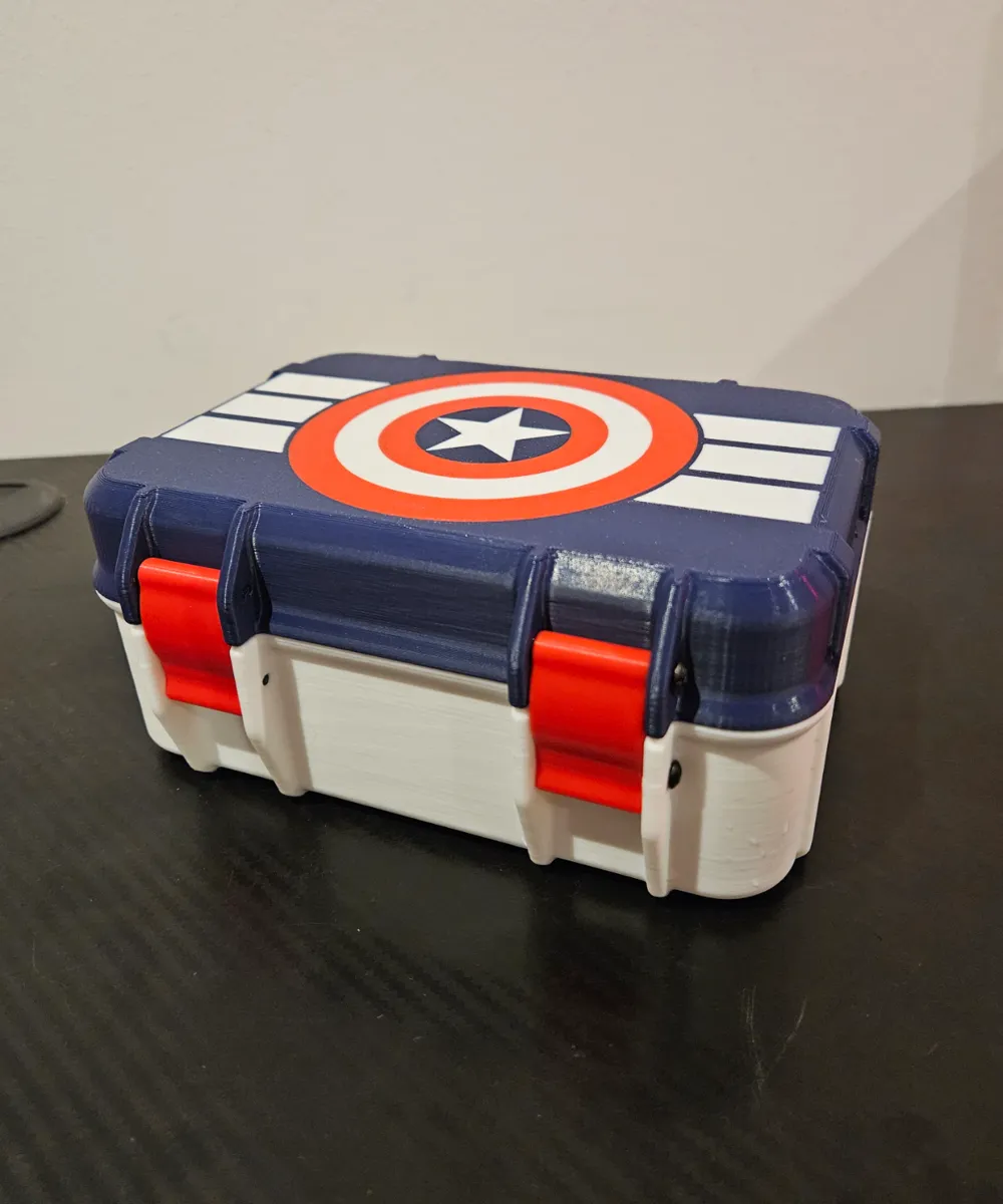Captain America themed rugged box (M3 Bolts Ver.) by p666buc - MakerWorld
