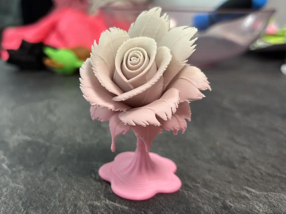 Feather Rose Sculpt - Free 3D Print Model - MakerWorld