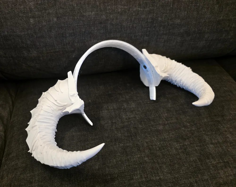 Demon Horns (Made for Hornband) - Free 3D Print Model - MakerWorld