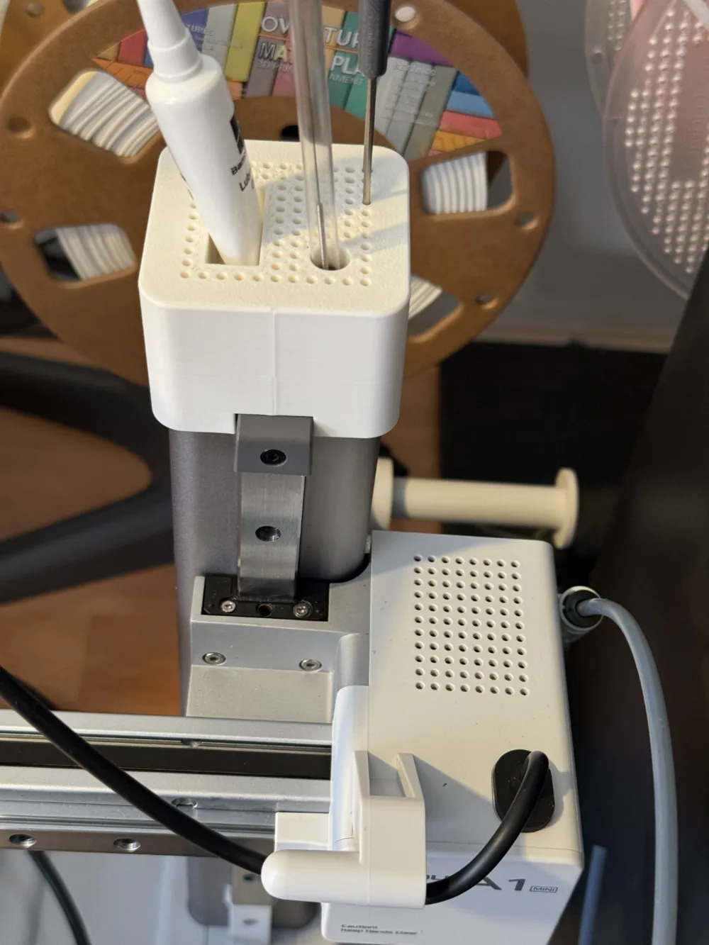 A1 Mini Z Axis Accessory Storage Block by jayburd - MakerWorld