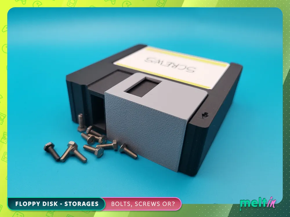 Floppy Disk - Small Parts Storage by MeltIn - MakerWorld