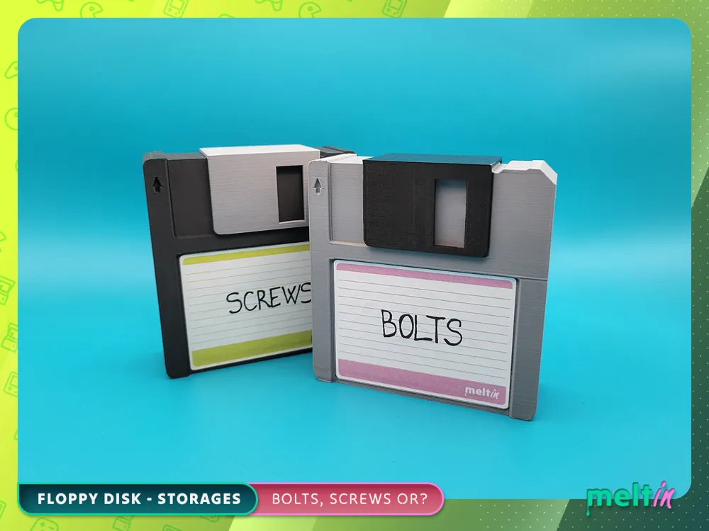 Floppy Disk - Small Parts Storage by MeltIn - MakerWorld
